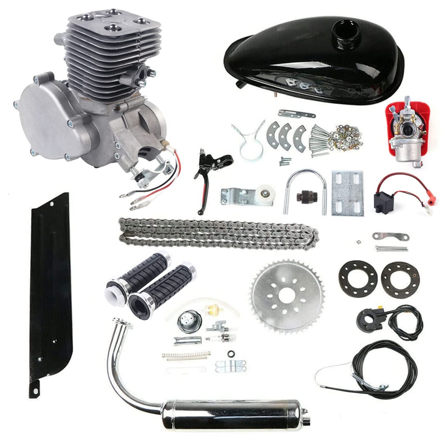 100cc Bicycle Engine Kit, Frederimo, 2 Stroke Gas Motor Conversion ...