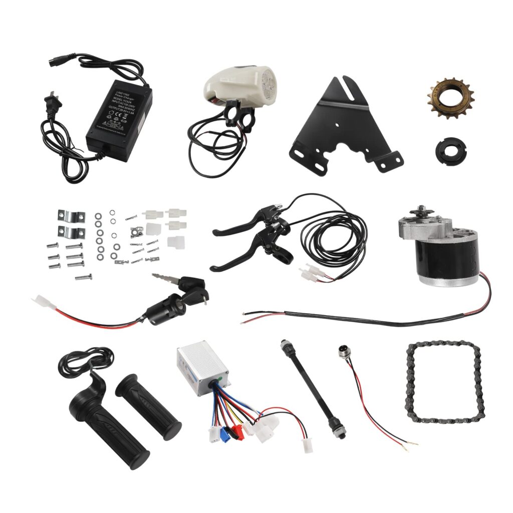 24V 250W E-Bike Conversion Kit Pure Copper Brush Motor with Controller ...