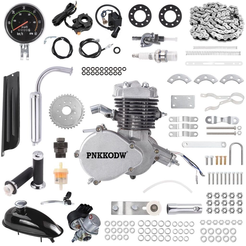 80cc Bicycle Engine Kit 2-Stroke Gas Motorized Bike Motor Kit 26′ 28 ...