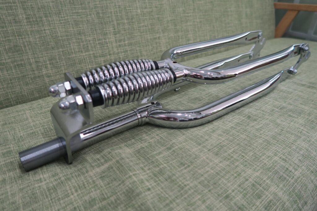 ‘AUTES 26” Springer Fork 1” Threaded, Cruiser Chopper Bike Dual Spring ...