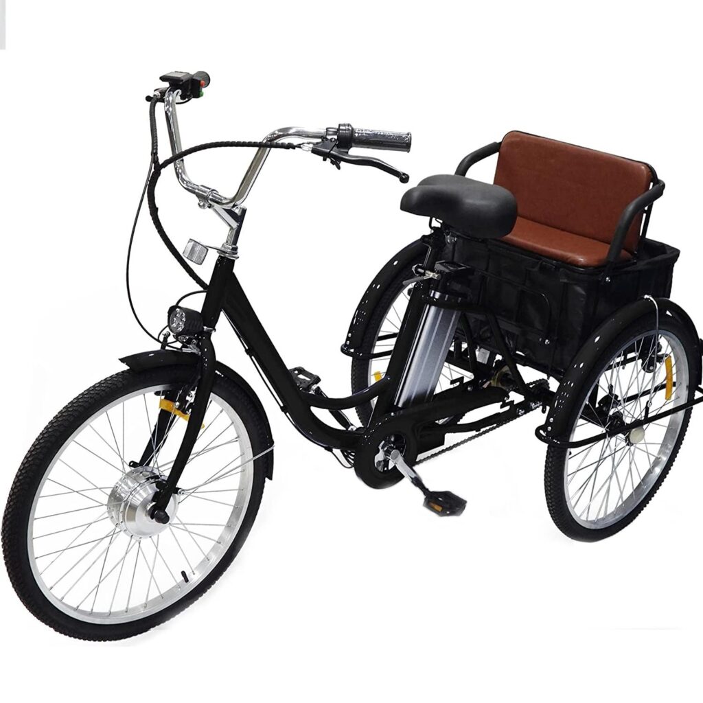 Electric Tricycle for Adults, 24′ E Bike 500W Removable 3 Wheel ...
