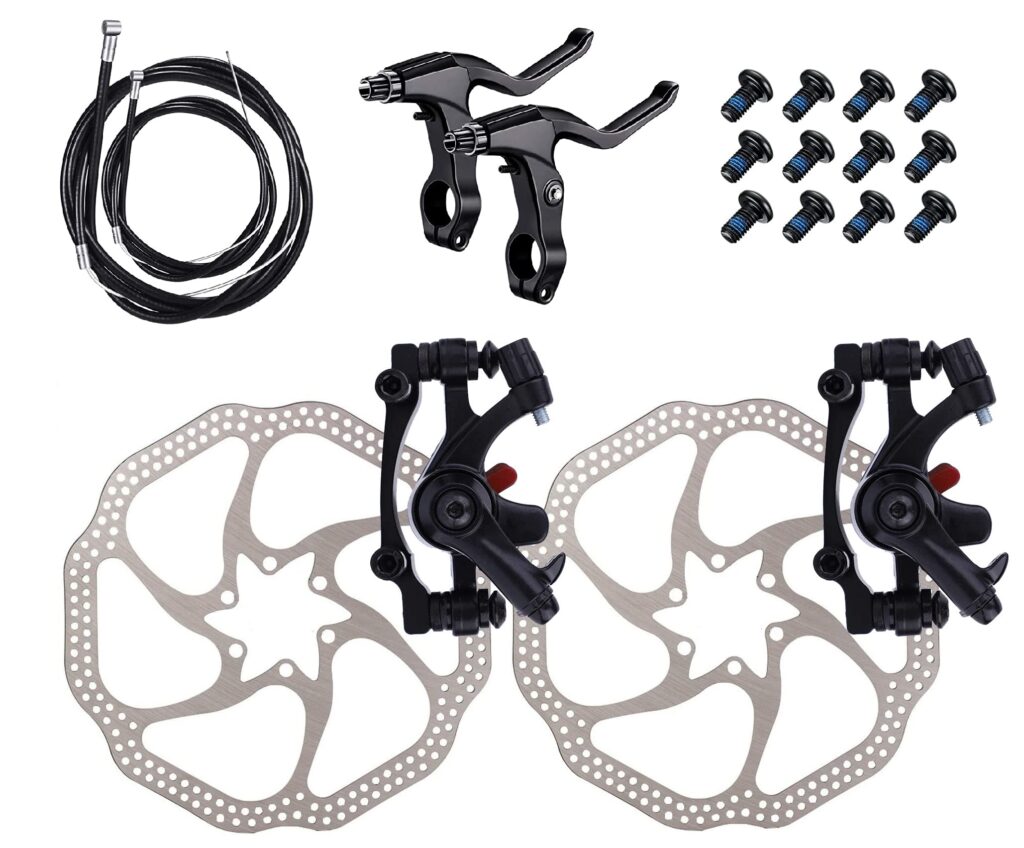 Front and Back Disc Brake Kit - Aluminum Alloy Calipers, Stainless ...