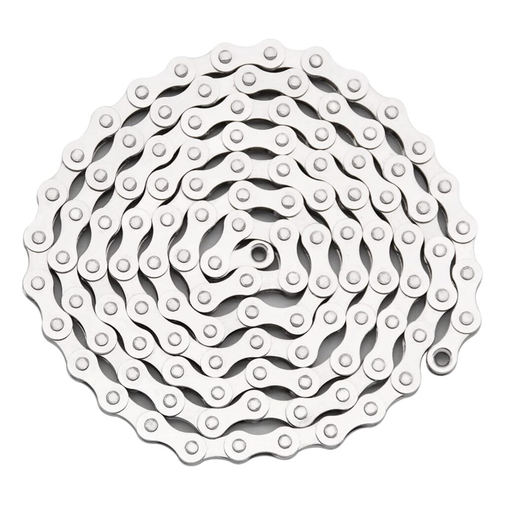 Single Speed Bike Chain for Road Mountain Racing Cycling, FGBNM, Size: 1/2×1/8 inch, 114 Links ...