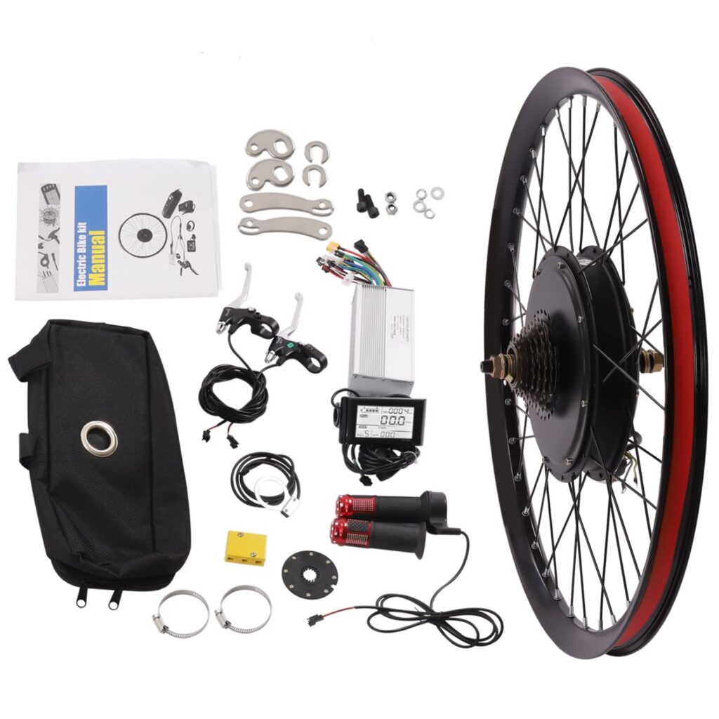 YIYIBYUS Ebike Conversion Kit 72V 2000W Rear Wheel Brushless Toothless ...